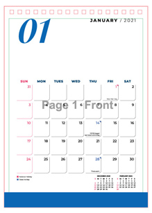 Desk Calendar (Hard Stand)
