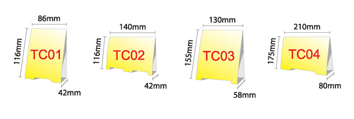 Standard Tent Card Size Arts Arts