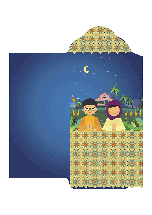 Vertical Sampul Raya Template